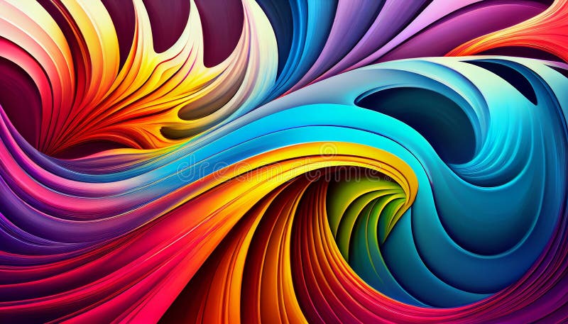 A Vibrant Chromatic Currents Abstract Background, Generative AI Stock ...