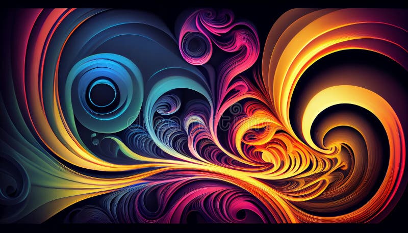 A Vibrant Chromatic Currents Abstract Background, Generative AI Stock ...