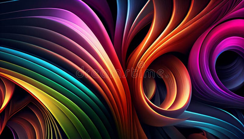 A Vibrant Chromatic Currents Abstract Background, Generative AI Stock ...