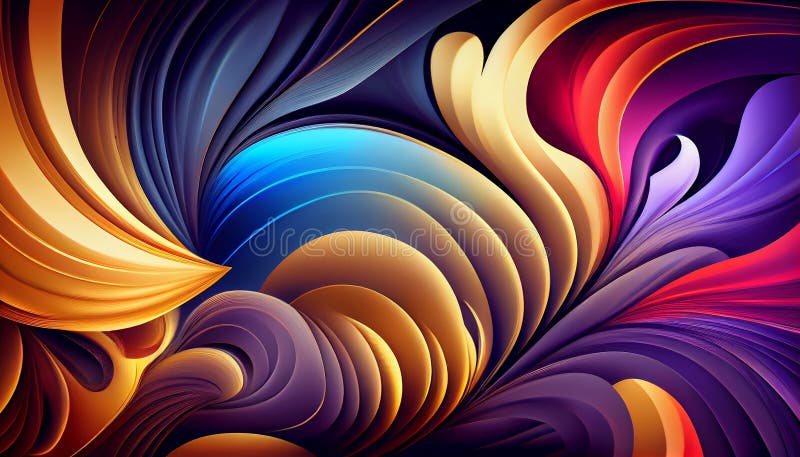 A Vibrant Chromatic Currents Abstract Background, Generative AI Stock ...