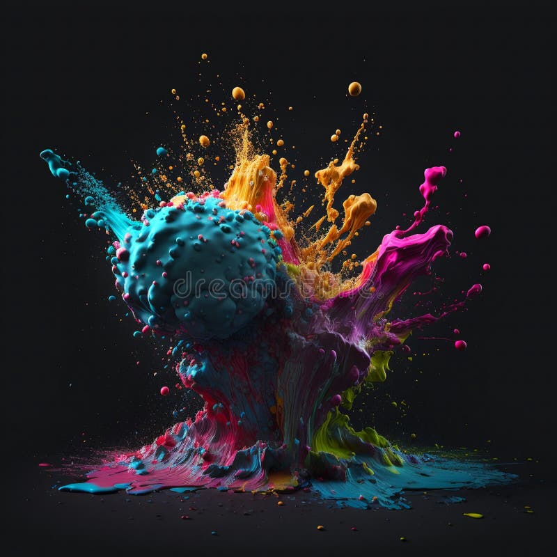 Vibrant Chromatic Explosion: a Symphony of Color in Motion Stock ...