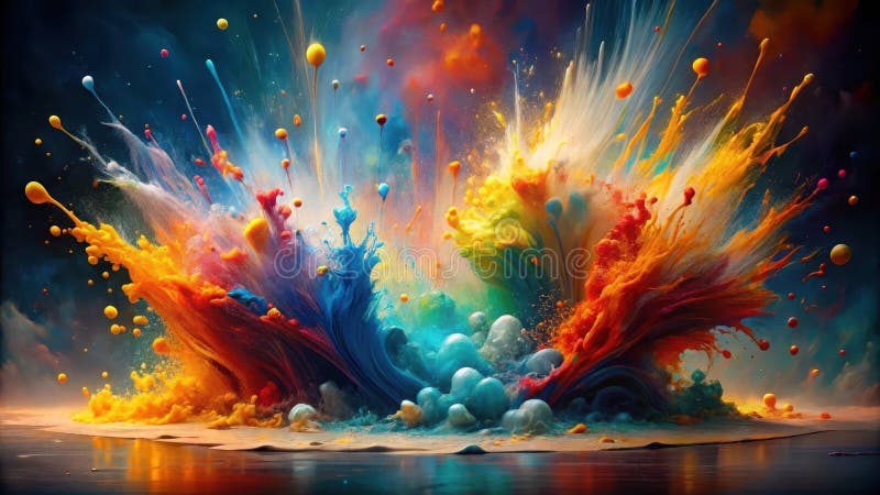 Vibrant Chromatic Explosion a Symphony of Colors in Motion. Generative ...