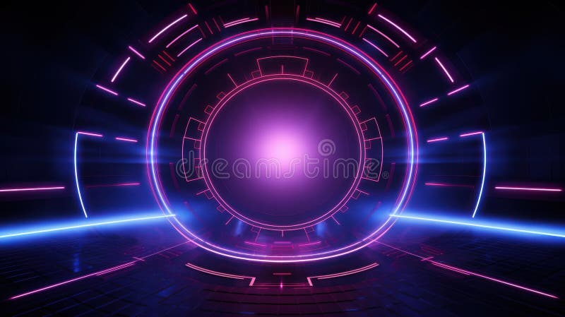 Vibrant Circle Backgrounds for Futuristic Designs Stock Illustration ...