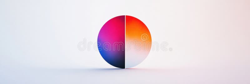 Colorful Gradient Circle Design with Split Hues Showcasing Bright ...
