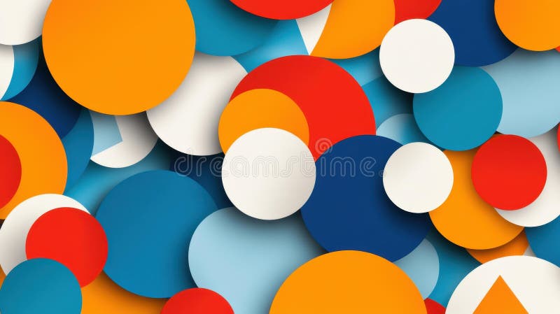 A Vibrant Circle Pattern Showcases Modern Geometric Design, Merging ...
