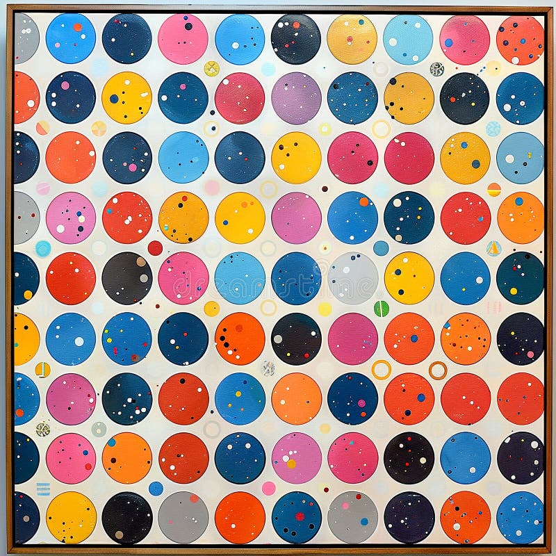 Vibrant Circles Create an Energetic Abstract Artwork in a Lively ...