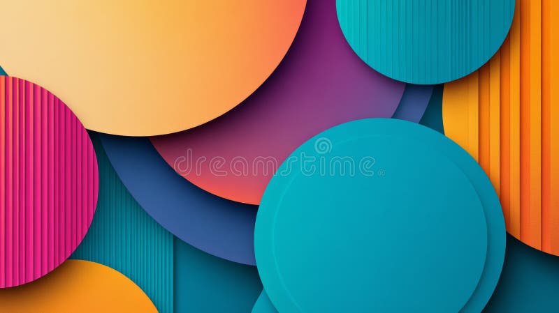 Vibrant Circles and Patterns in a Lively Color Palette, Perfect for ...
