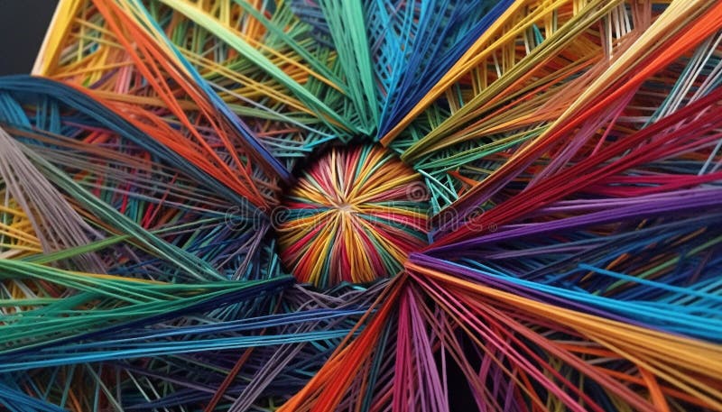 Vibrant Circles in a Row Create Fun Chaos Generated by AI Stock ...