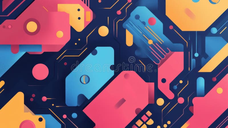 A Vibrant Circuit Board Illustration Showcasing Modern Tech Design ...