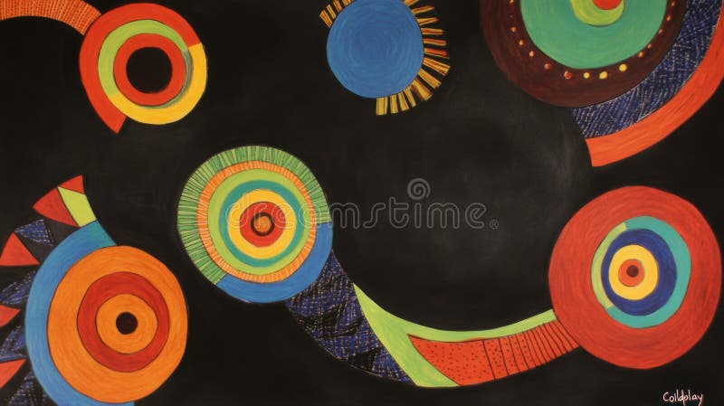 Vibrant Circular Abstract Art Stock Illustration - Illustration of ...
