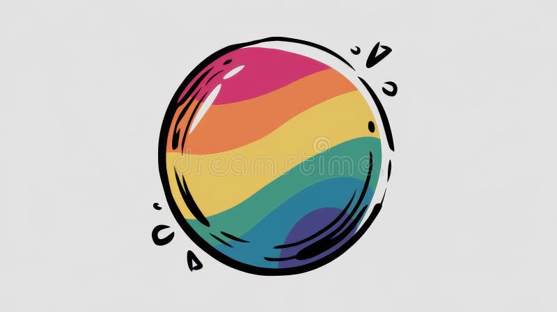 A Vibrant Circular Design Featuring the Rainbow Colors, Symbolizing ...