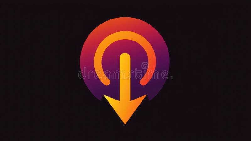 Vibrant Circular Gradient Arrow Design for Modern Digital Art Stock ...
