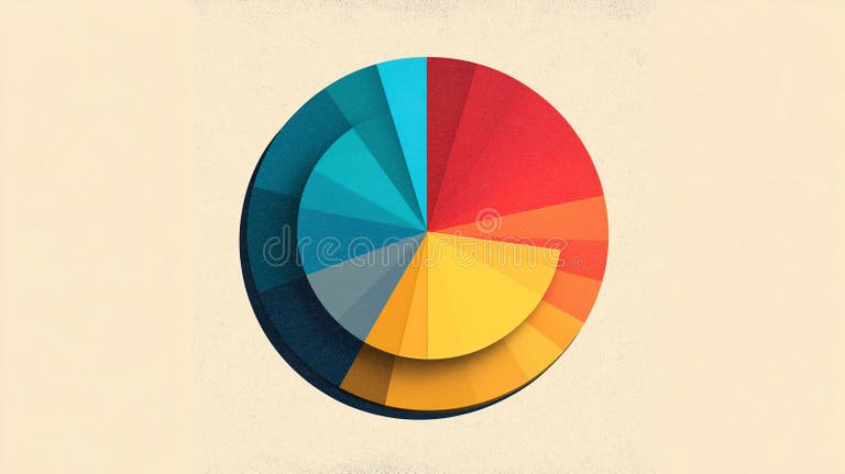Colorful Circular Graphic with Layered Segments Representing Data ...
