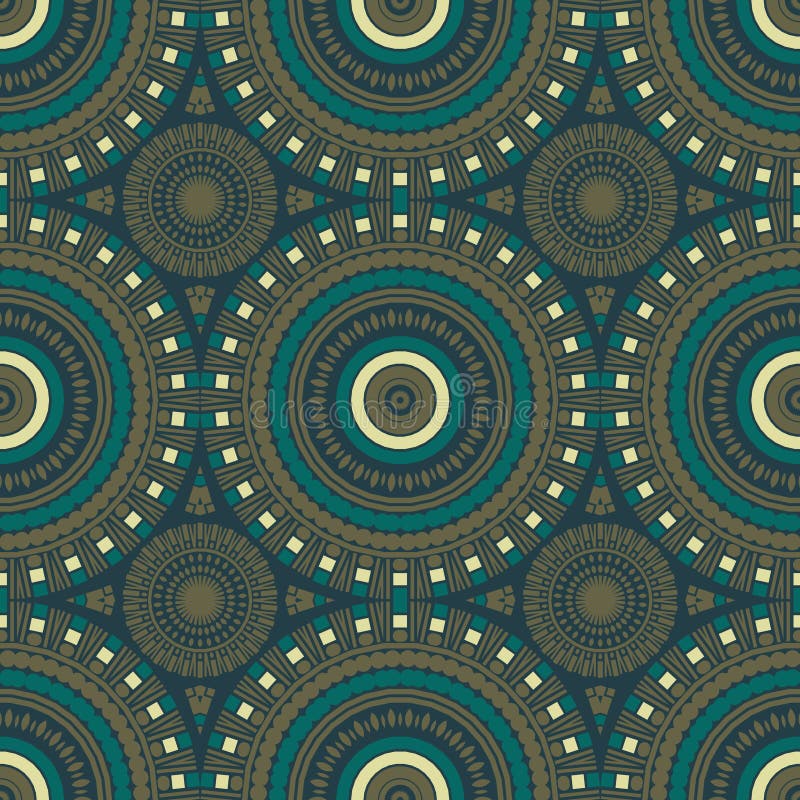 Vibrant Circular Large Scale Seamless Pattern Stock Vector ...