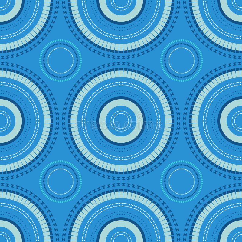 Vibrant Circular Large Scale Seamless Pattern Stock Vector ...