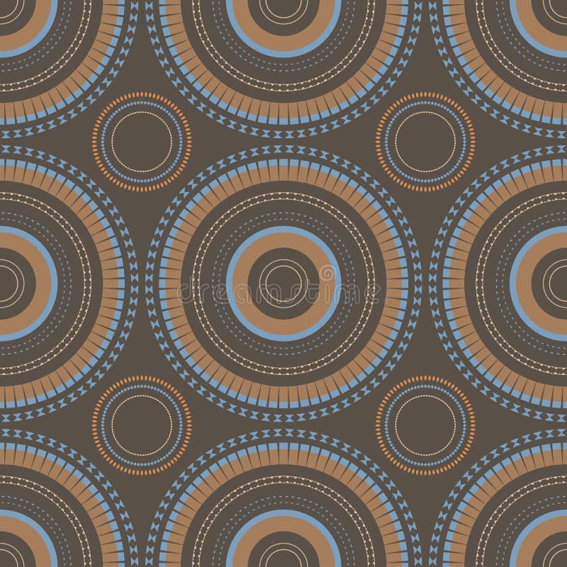 Vibrant Circular Large Scale Seamless Pattern Stock Vector ...