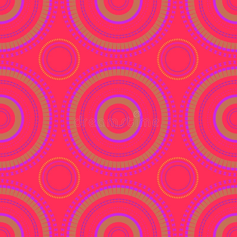 Vibrant Circular Large Scale Seamless Pattern Stock Vector ...