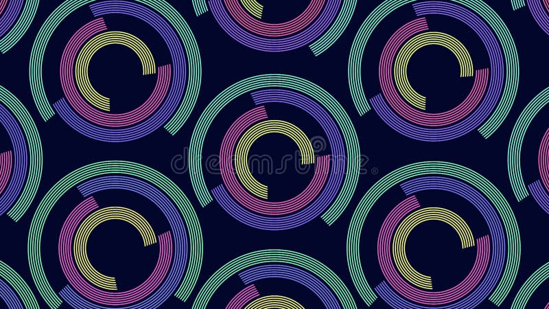 Colorful Curved Lines in Circular Pattern Purple, Blue, and Green Stock ...