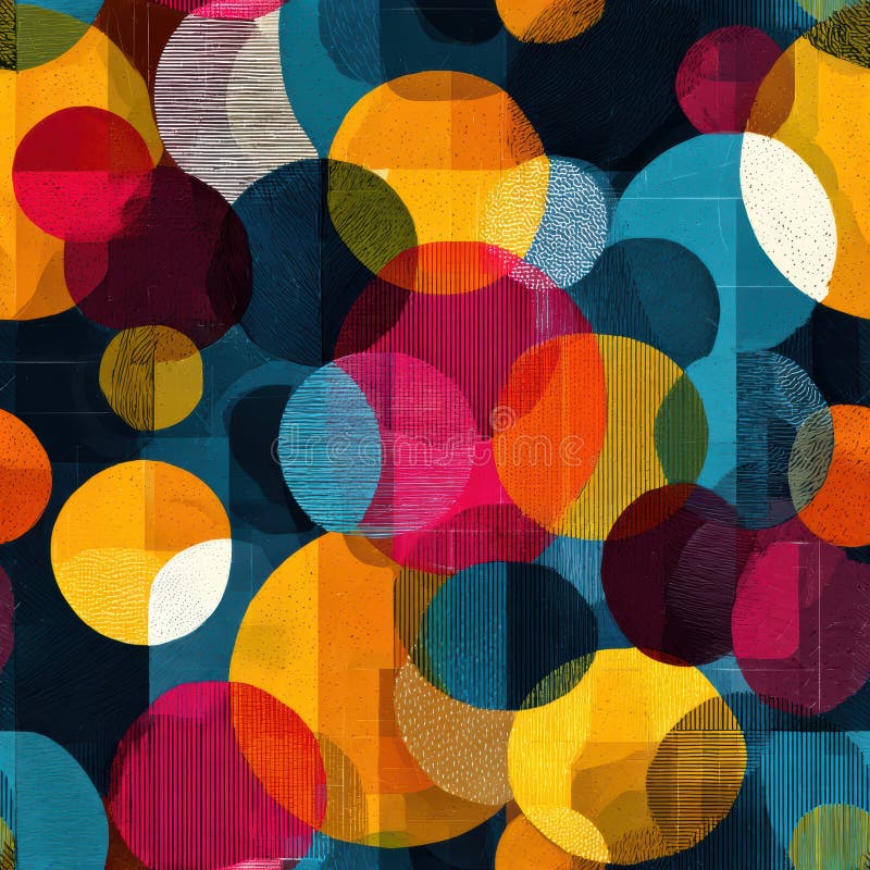 Vibrant Circular Patterns with Vivid Colors in Abstract Design Stock ...