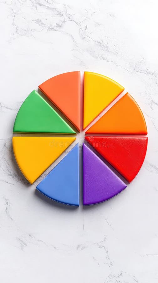 A Vibrant Circular Pie Chart with Seven Colorful Segments Provides ...