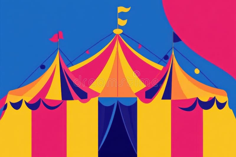 Vibrant Circus Tent Design with Bold Colors for Events and Festivals ...