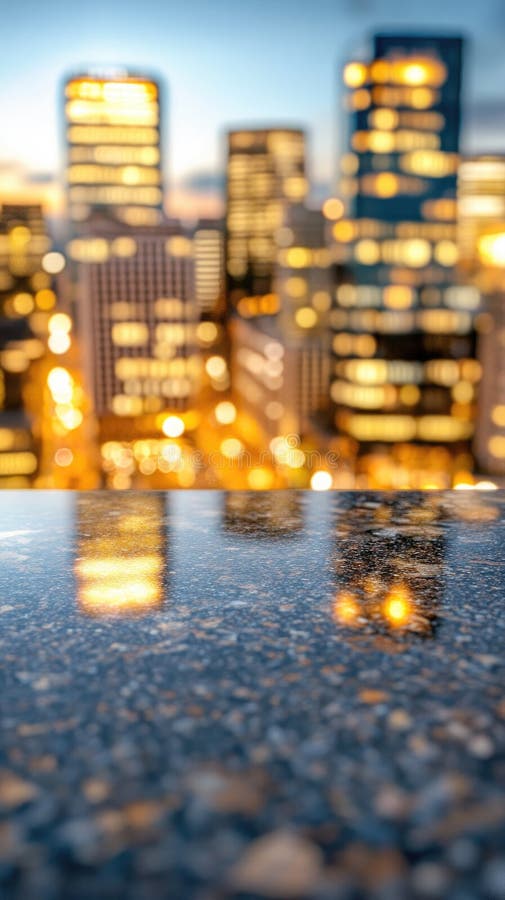 The Vibrant City Skyline Glows at Night, Showcasing an Impressive Array ...