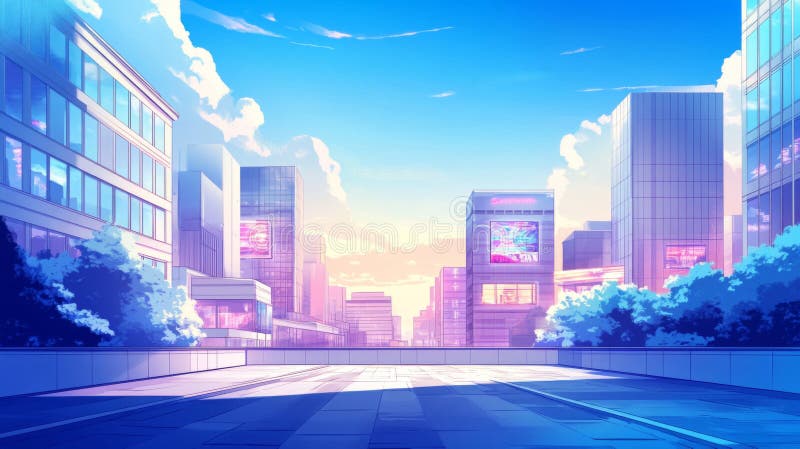 Vibrant City Sunset: Pixel Art Cityscape Stock Illustration ...