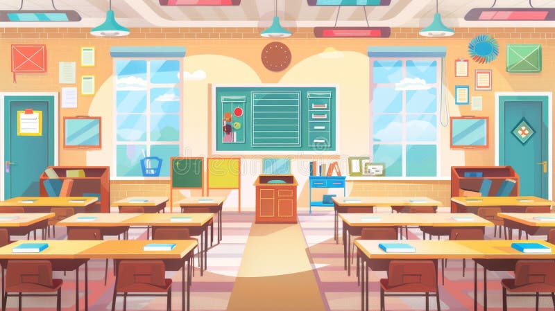 Vibrant Classroom Collage Illustrating Diverse Learning Environments ...