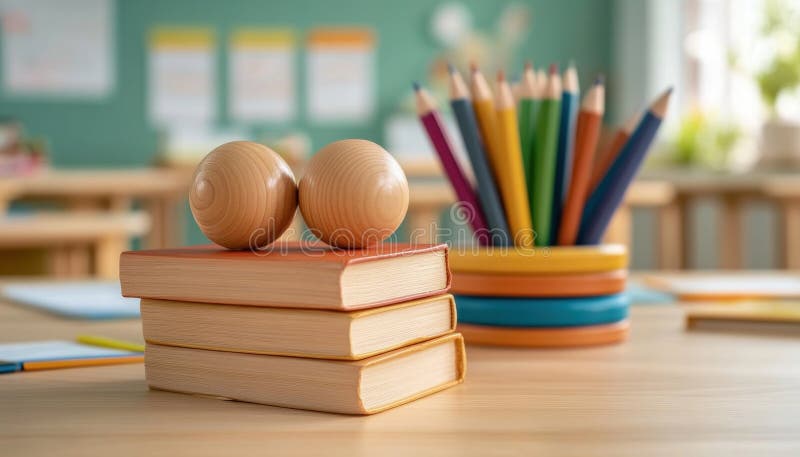 Vibrant Classroom Setting Glowing with Interactive Visuals Showcasing ...