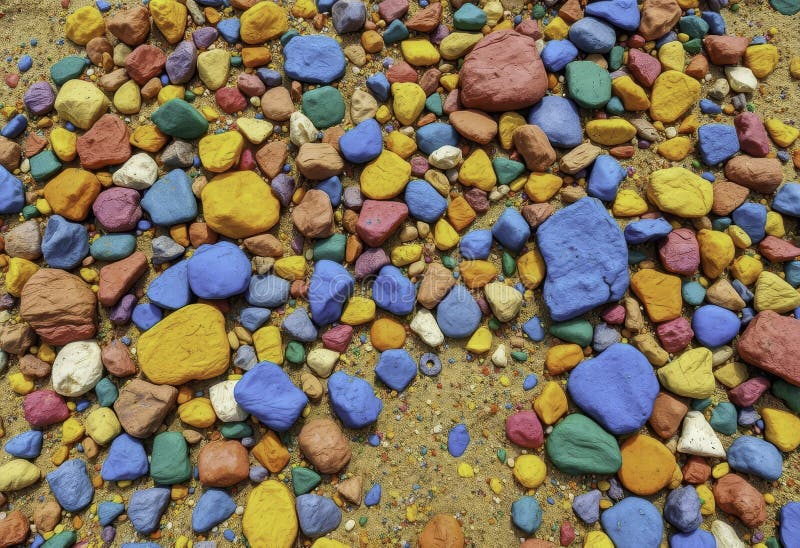 Vibrant Clay Beach, Colorful Rocks and Sand, Unique Texture, Shore ...