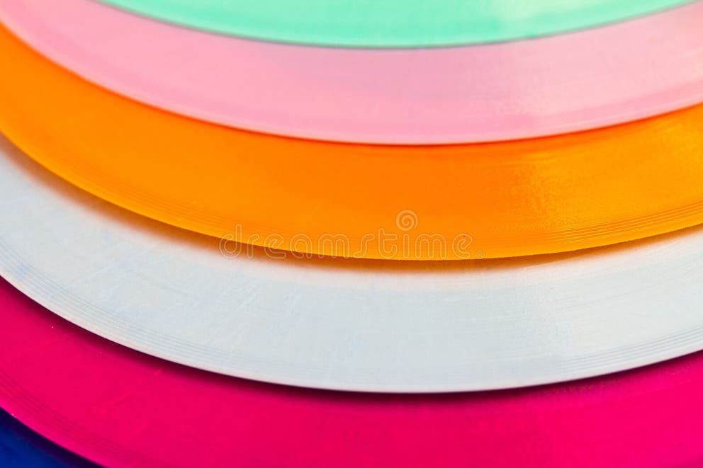 Vibrant Close-up of Assorted Colorful Plastic Plates Stock Image ...