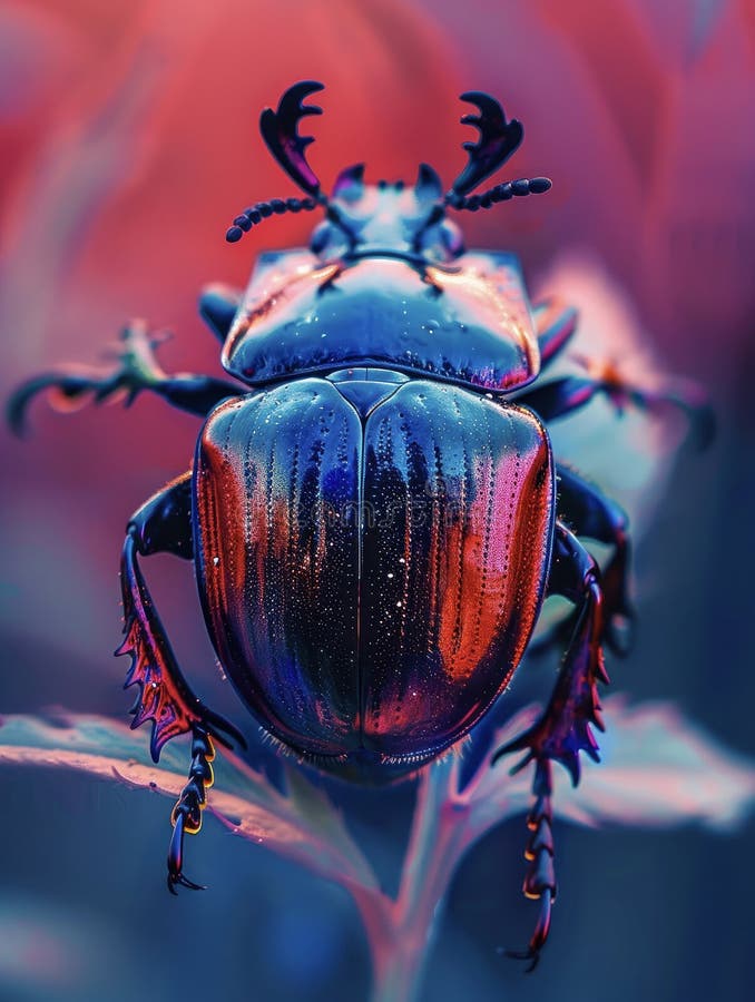 Vibrant Close-up Beetle with Detailed Patterns. Stock Photo - Image of ...