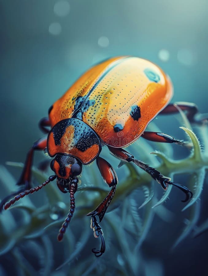 Vibrant Close-up Beetle with Detailed Patterns. Stock Image - Image of ...