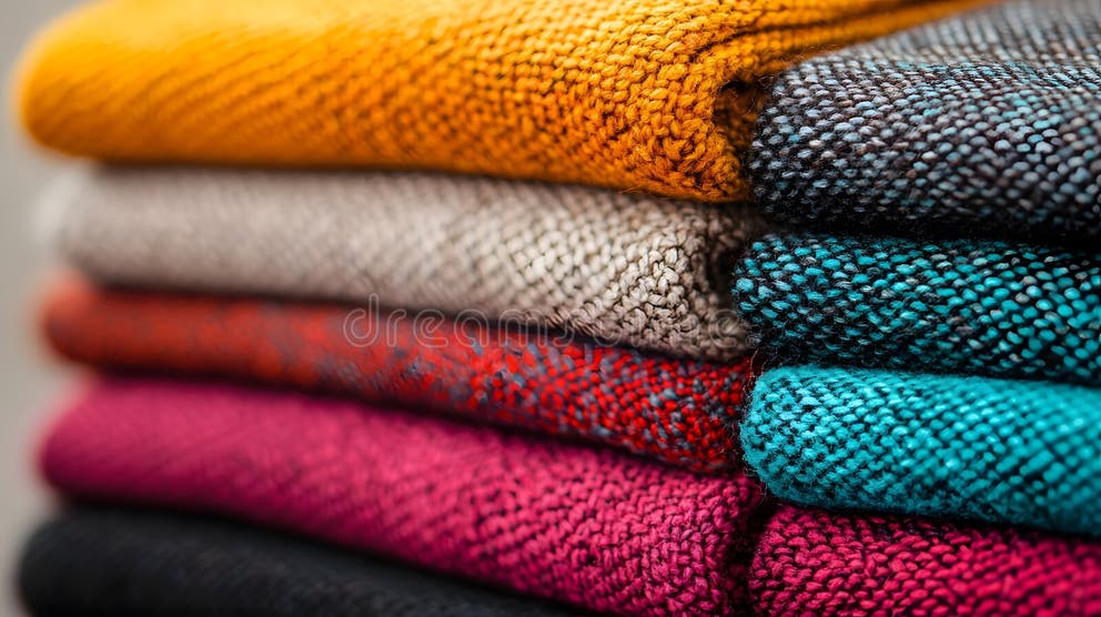Vibrant Close-Up of Colorful Traditional Fabrics Showcasing Rich ...