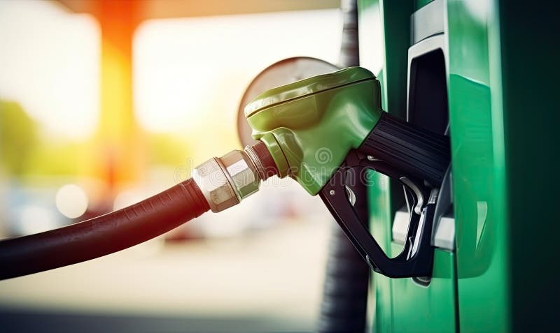 A Vibrant Close-Up of a Green Gas Pump Stock Photo - Image of ...