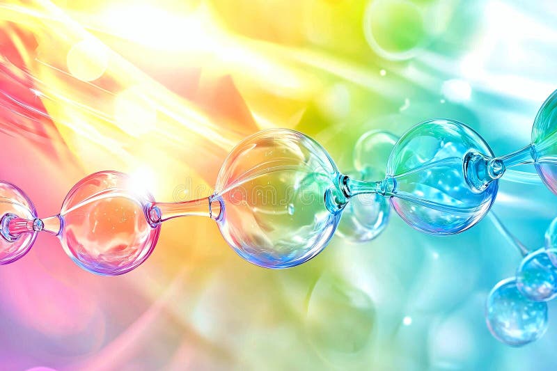 Vibrant Close-up of Molecular Chains, Showcasing the Structure of ...