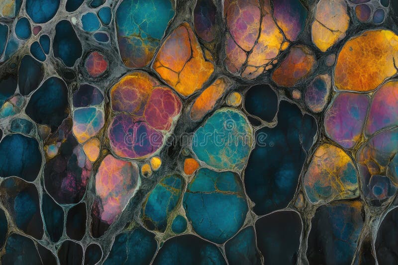 A Vibrant Close-up of a Painted Rock Wall Showcasing Various Colors and ...