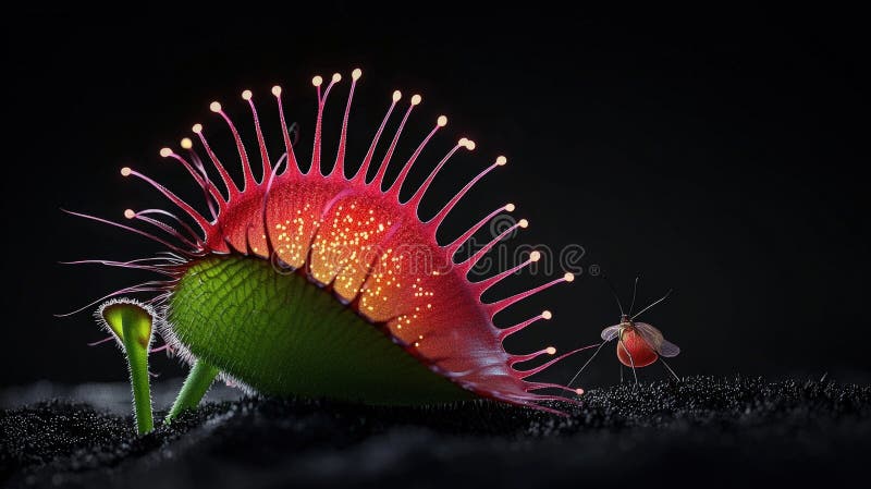 A Vibrant Closeup of a Venus Flytrap Showcasing Its Unique Structure ...