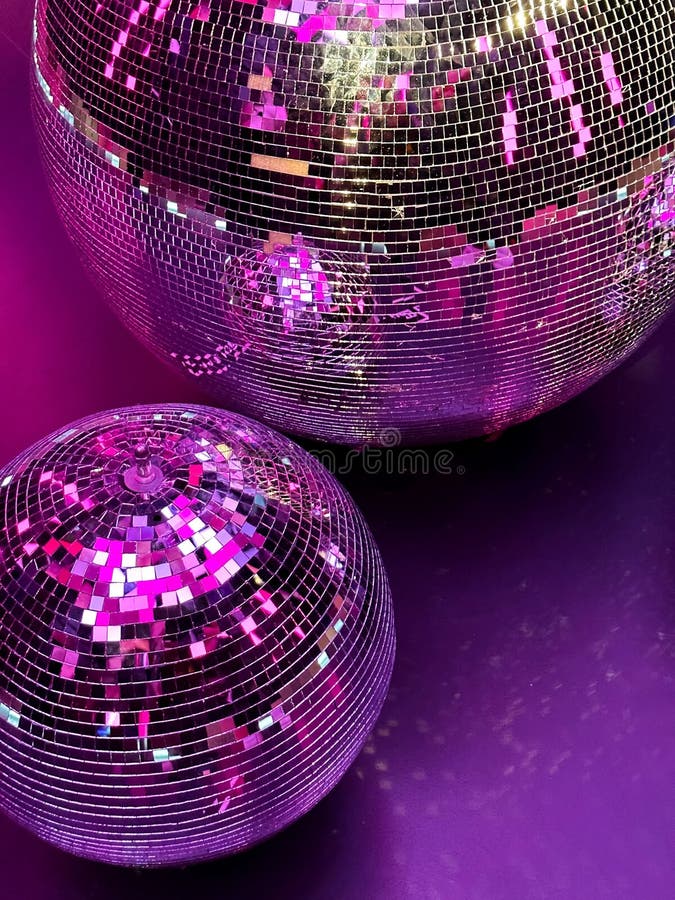 Vibrant Closeup of Colorful Disco Balls. Stock Image - Image of ...