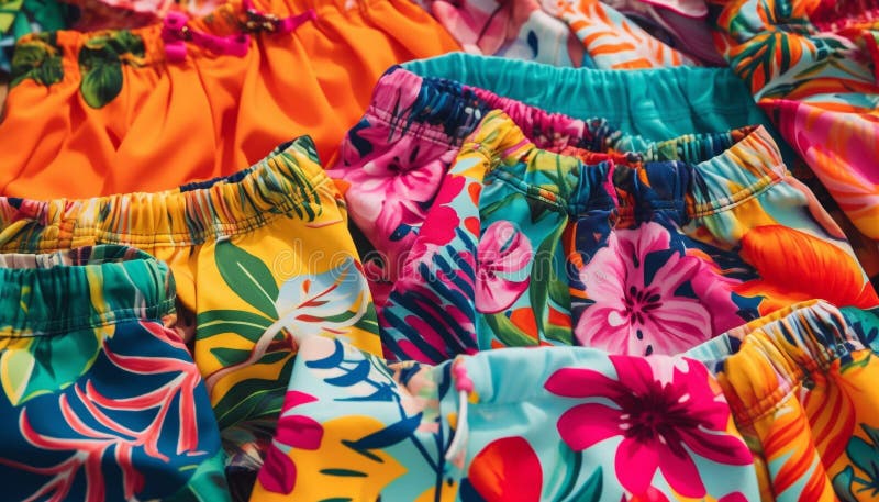 Vibrant Clothing Collection in Multi Colored Patterns Generated by AI ...