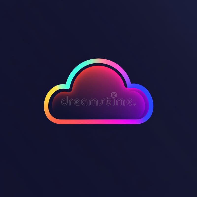 Vibrant Cloud Symbol Design for Cutting-Edge Digital Storage Solutions ...