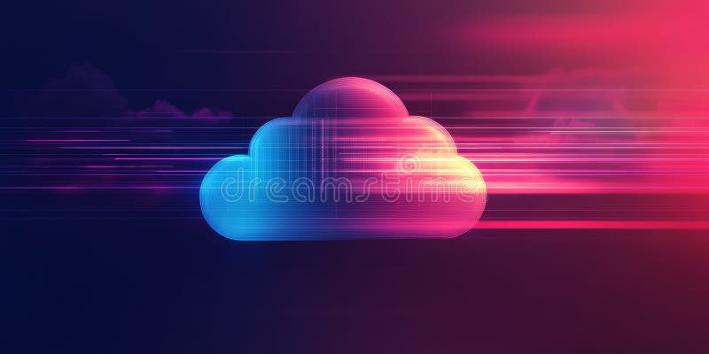 Vibrant Cloud Technology Illustrating Speed and Connectivity in Modern ...