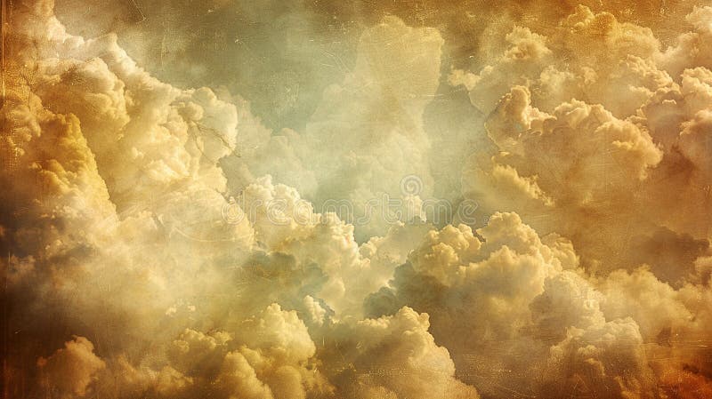 Majestic Cloud Formation Illuminated by Golden Sunset Overhead Stock ...