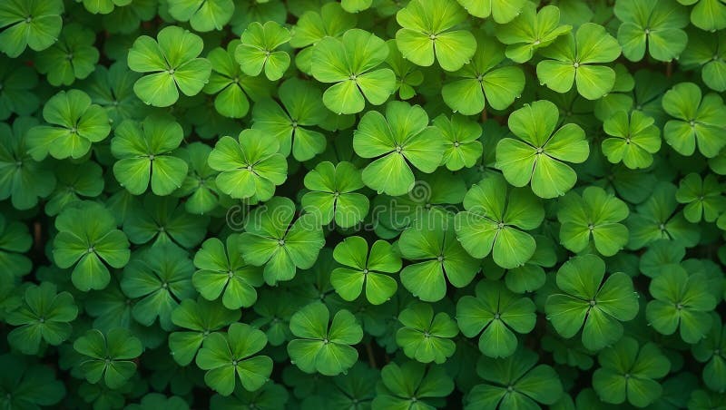 Vibrant Clover Leaves Creating a Soft Natural Texture in Bright Green ...