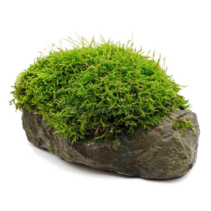A Vibrant Clump of Green Moss. Stock Illustration - Illustration of ...