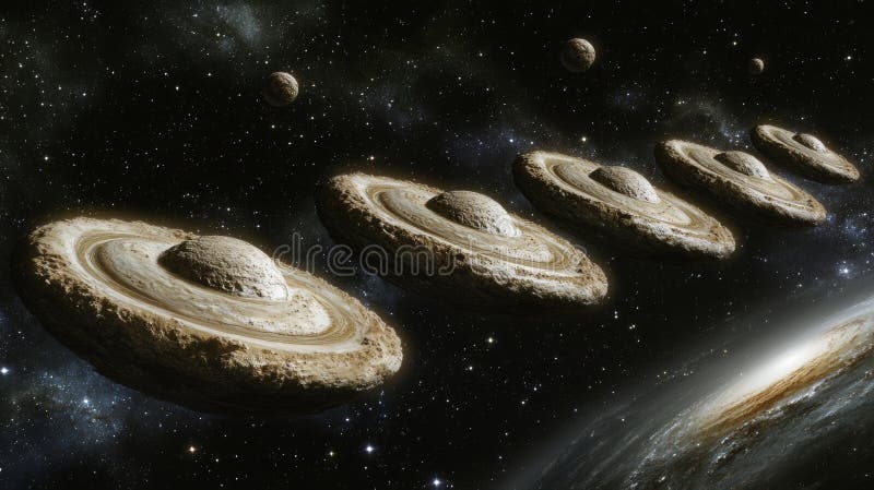 A Vibrant Cluster of Coffee Beans Bursting in Space, Each Bean Floating ...