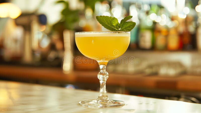 A Vibrant Cocktail Glowing Under Neon Lights at Night Stock Photo ...