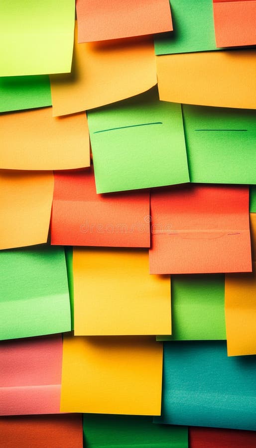 Vibrant Collaboration Colorful Sticky Notes Background for ...