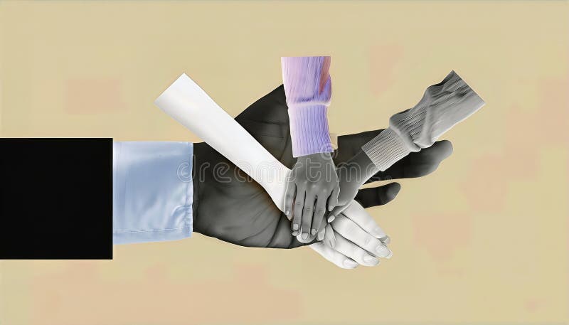 Vibrant Collaboration in Motion Hands United, Supporting One Another in ...