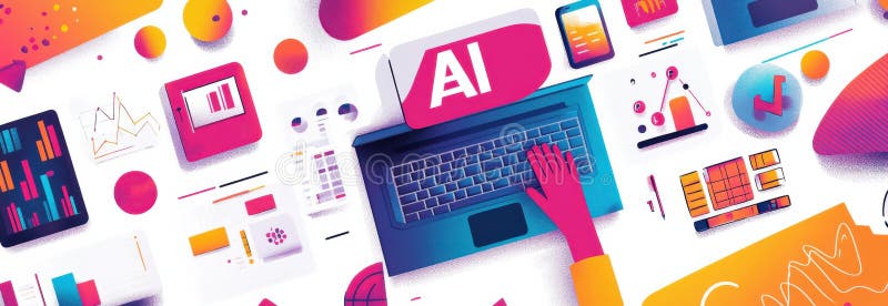 Vibrant Collage of Artificial Intelligence and Technological Tools ...